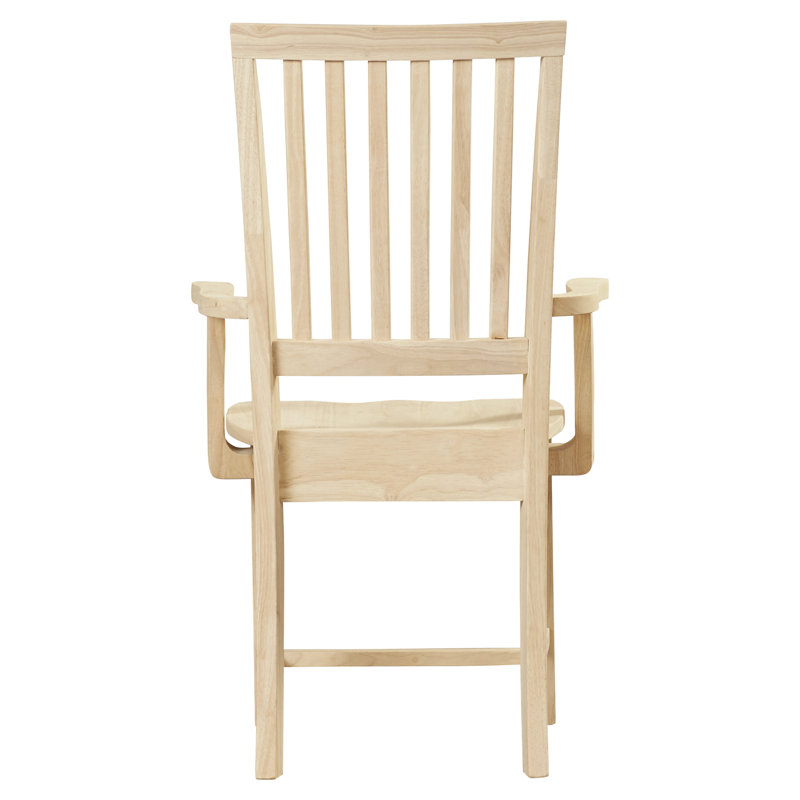 Loon Peak® Pleasanton Solid Wood Slat Back Arm Chair And Reviews Wayfair